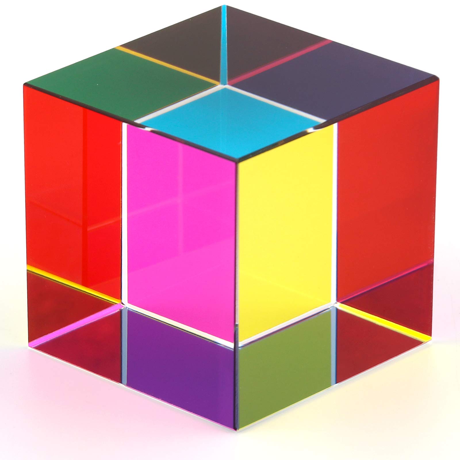 Kleur Crystal Cube Crystal Piramide Prisma Desktop... – Vicedeal