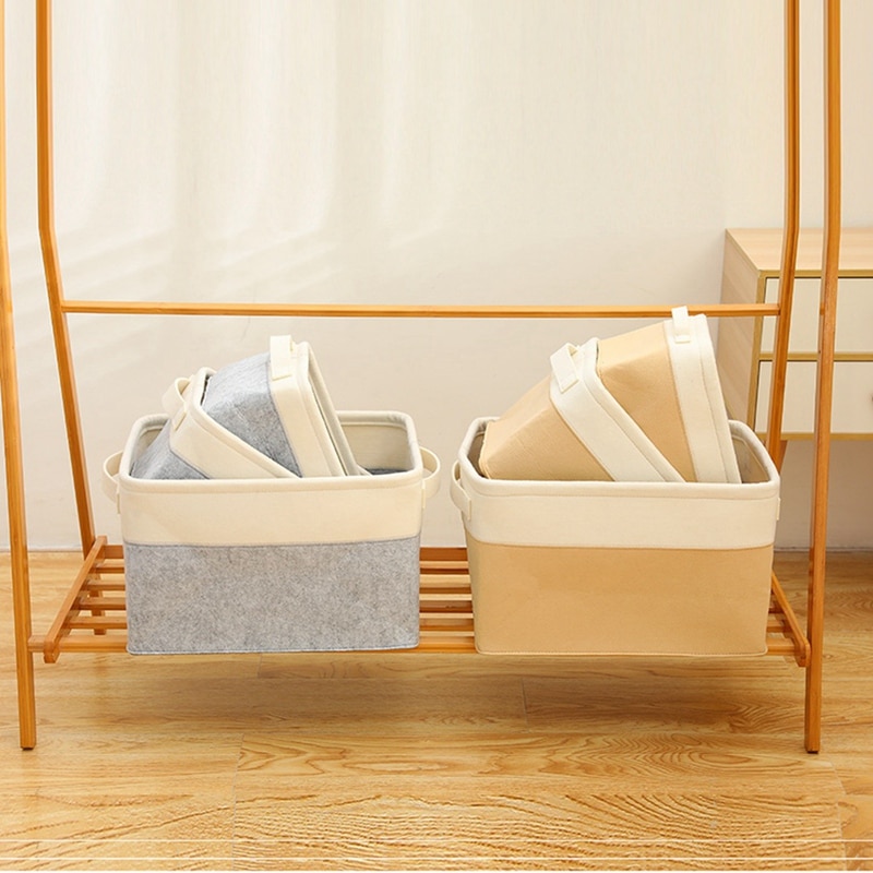 Folding Storage Basket Felt Fabric Storage Boxes O... – Grandado