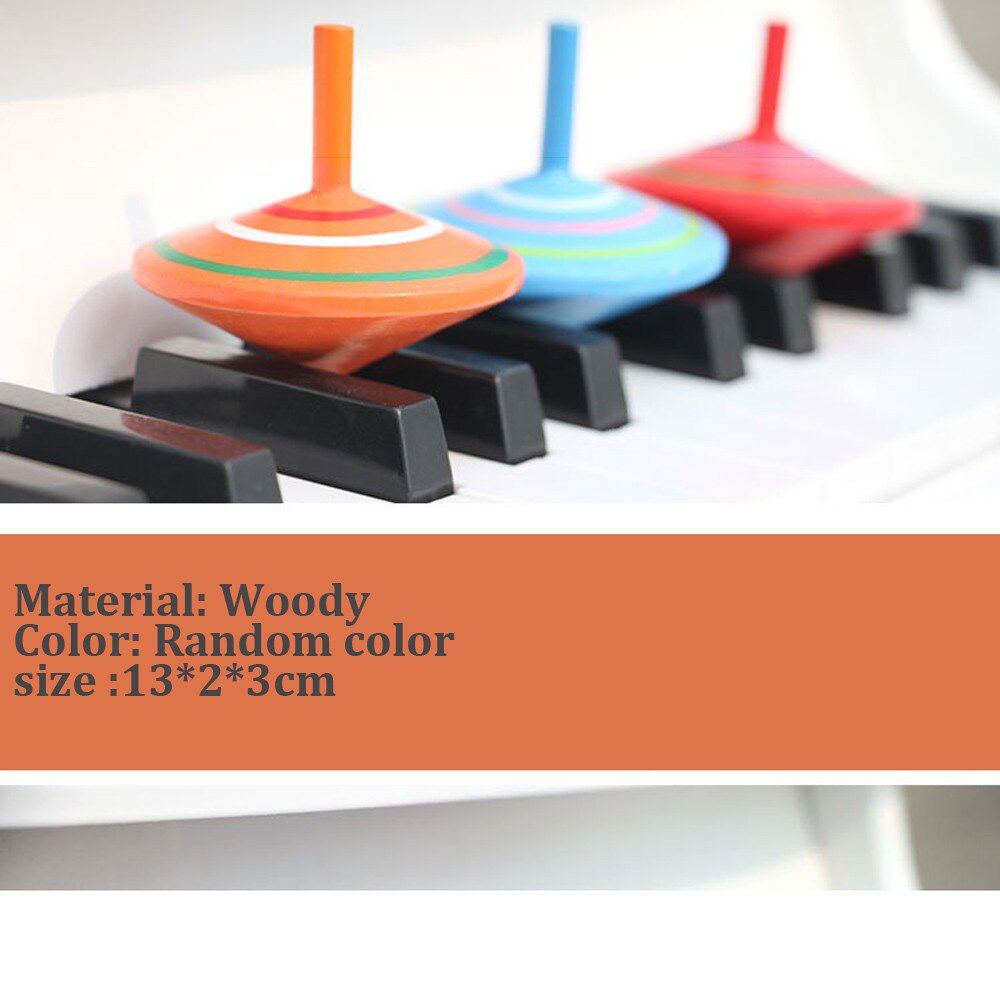 Novelty Wooden Colorful Spinning Top Kids Hand Tur... – Grandado