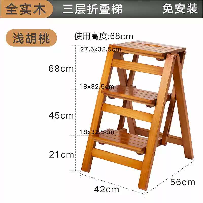 Escalera multifunción de pino, escalera plegable d... – Grandado