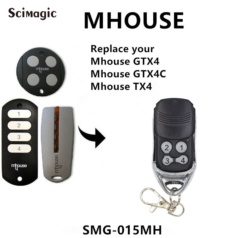 compatible MHOUSE 433.92mhz rolling code GTX4 GTX4... – Grandado