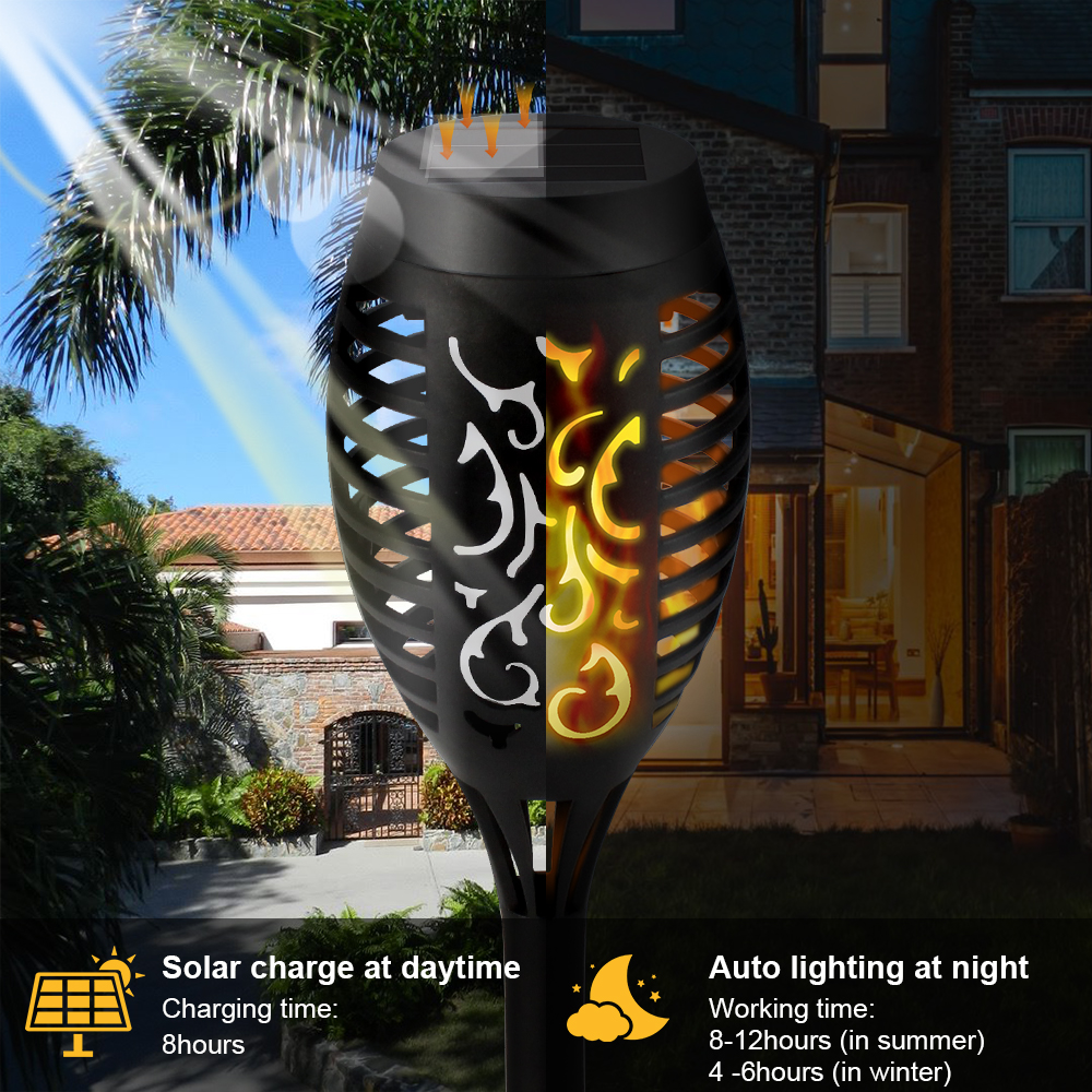 Solar Outdoor Flame Torch Led Verlichting 12-96LED... – Vicedeal