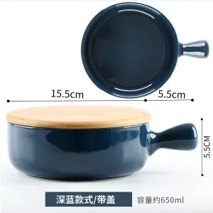 Oven Gebakken Rijst Kom Met Handvat Bakken Kom Ker... – Grandado