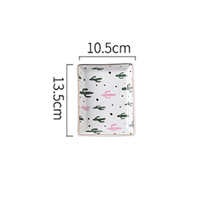 Marble Pattern Ceramic Storage Tray Dessert Tray J... – Vicedeal