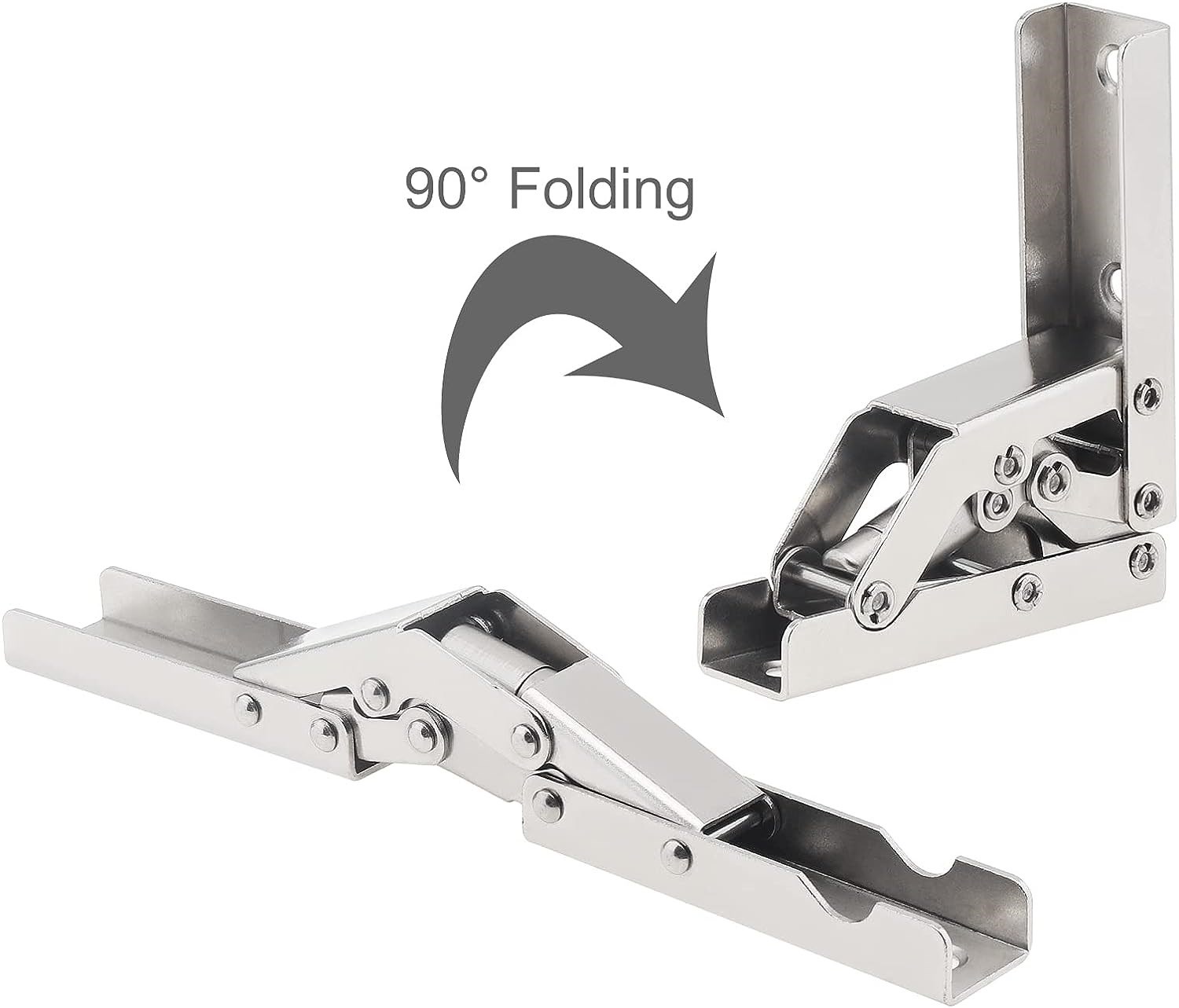 4/2 Pieces Folding Hinges 90 Degree Self-Locking F... – Grandado