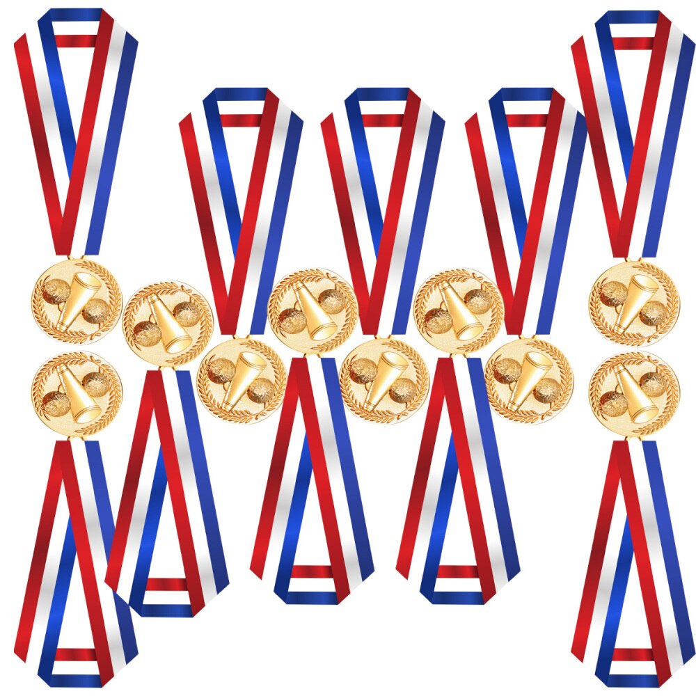 10PCS Durable Award Medals Metal Medals Gold Medal... – Vicedeal