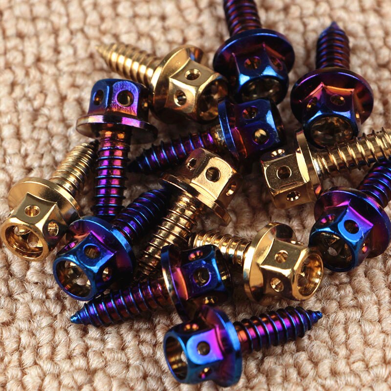 Blue plated 304 stainless steel outer hexagonal sc... – Vicedeal