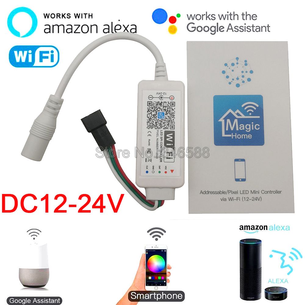 Dc12-24v magic home mini wifi spi led controller 2... – Grandado