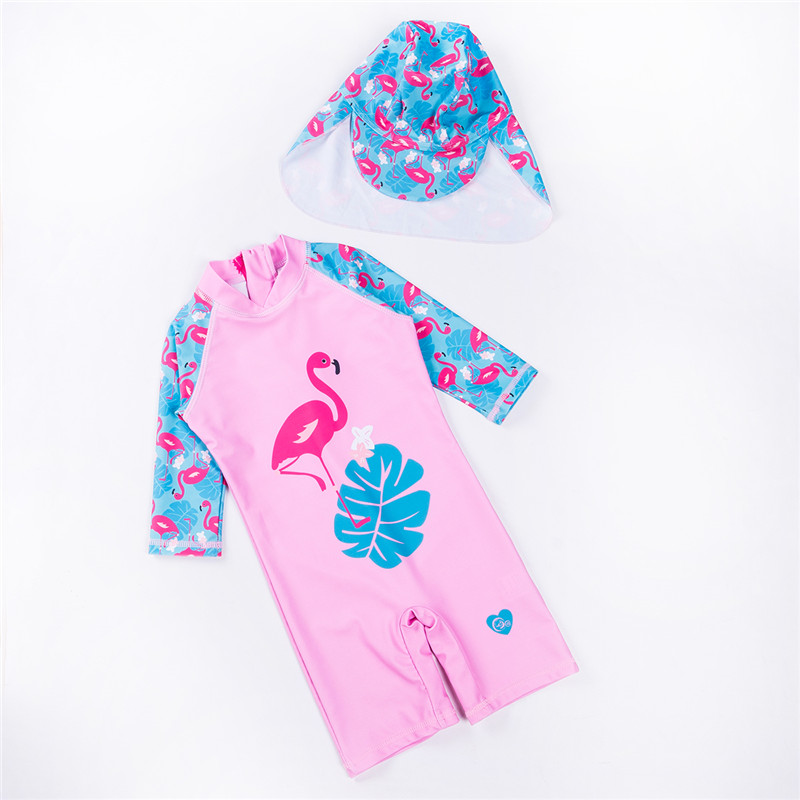 Top Baby Girl flamingo swimwear UV 50+ sun protect... – Vicedeal