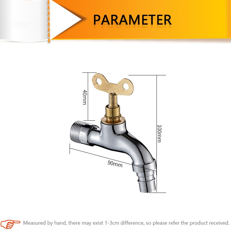 Chrome Bibcock Bathroom Wall Mounted Faucet Zinc A... – Grandado