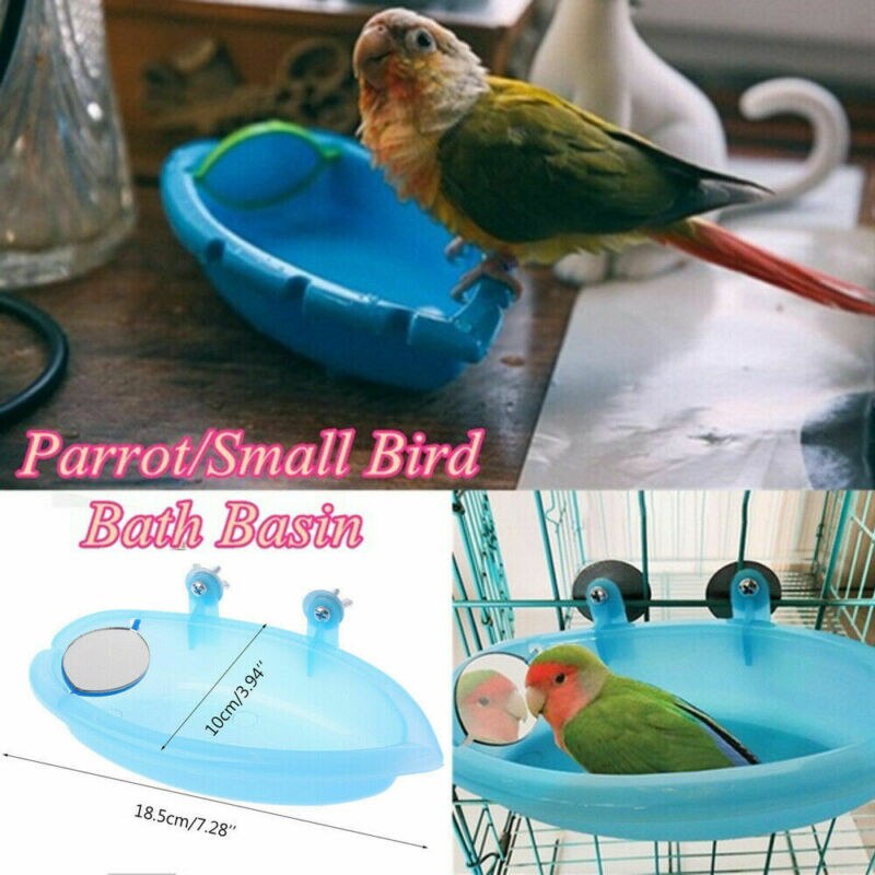 Bird bath with mirror Bird Water Bath Tub For Pet ... – Vicedeal