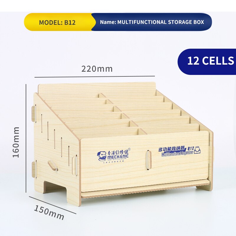 Mutifunctional Wooden Storage Box B24/B12 Trapezoi... – Vicedeal