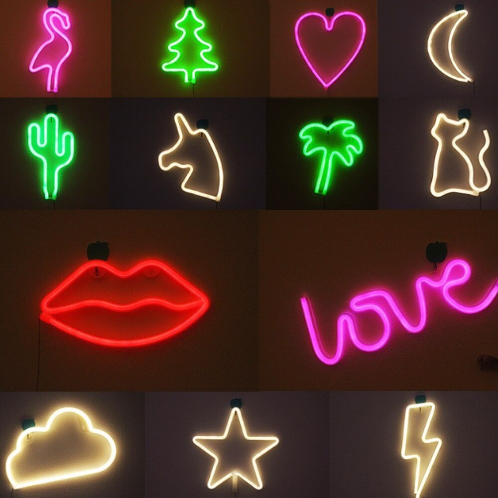 Neon Light Pink Red Lips LED Neon Sign USB/ Batter... – Grandado