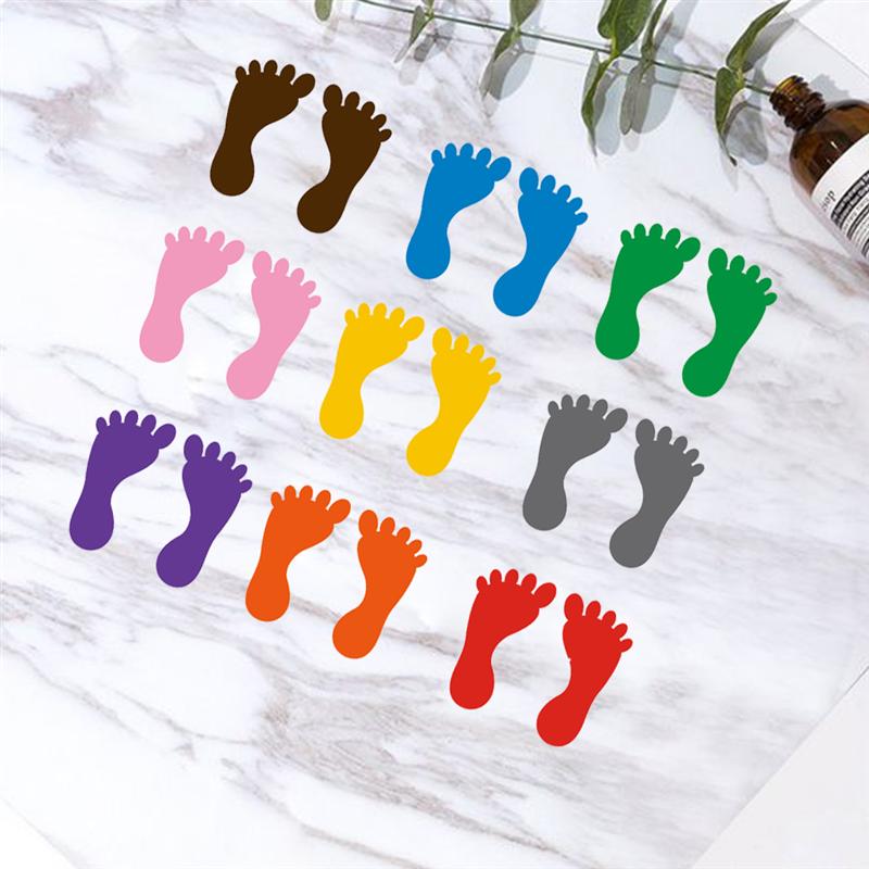 9 Pairs Kindergarten Footprints Stickers Small Ank... – Grandado