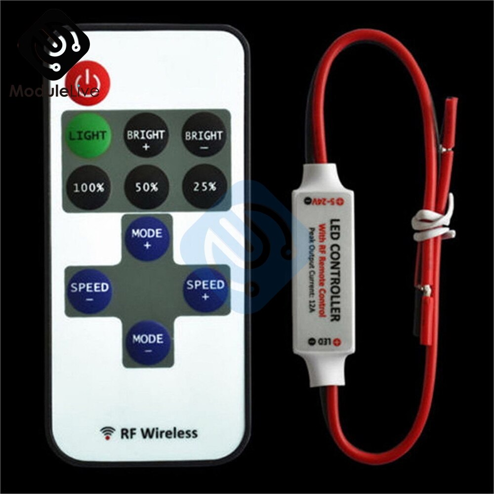 1Pcs 12V RF Wireless Remote Control In-line Led St... – Grandado