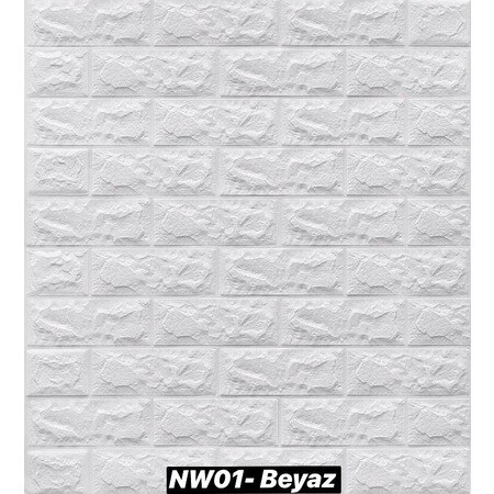 Self-Adhesive 65mm White Flexible Sponge Brick Wal... – Grandado