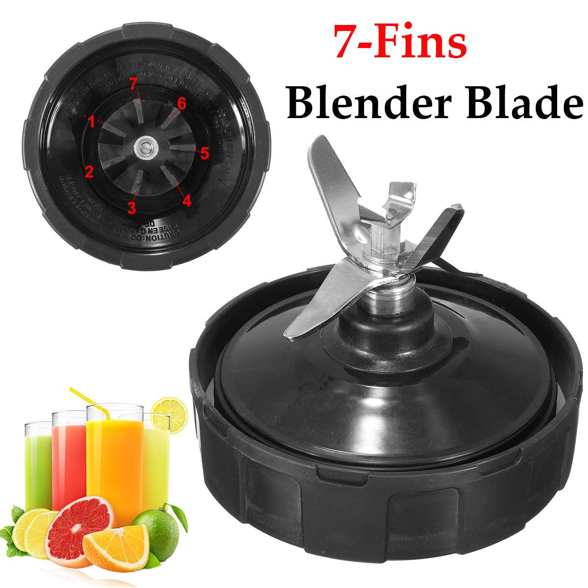 Stainless Steel Silver Blenders Parts 7 Fins Blade... – Vicedeal
