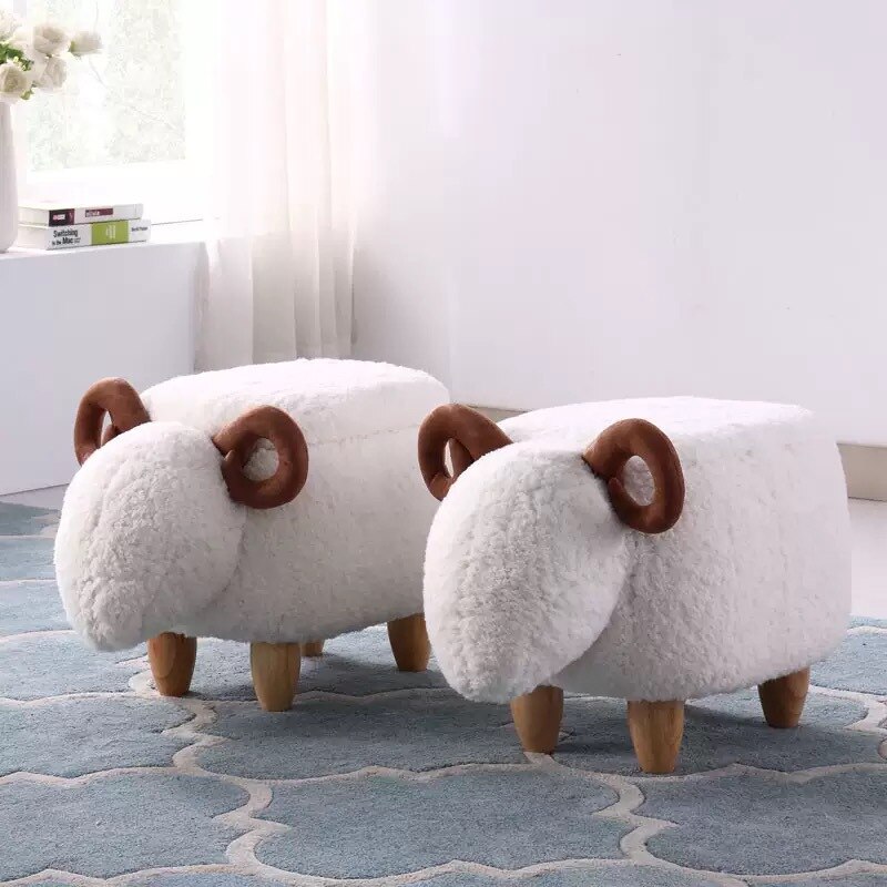 lamb change shoes stool sofa stool shoe stool hous... – Grandado
