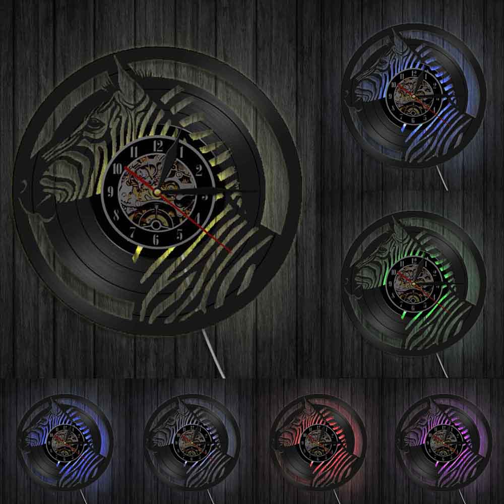 Zebra Head Antique Style Vinyl Record Wall Clocks ... – Grandado