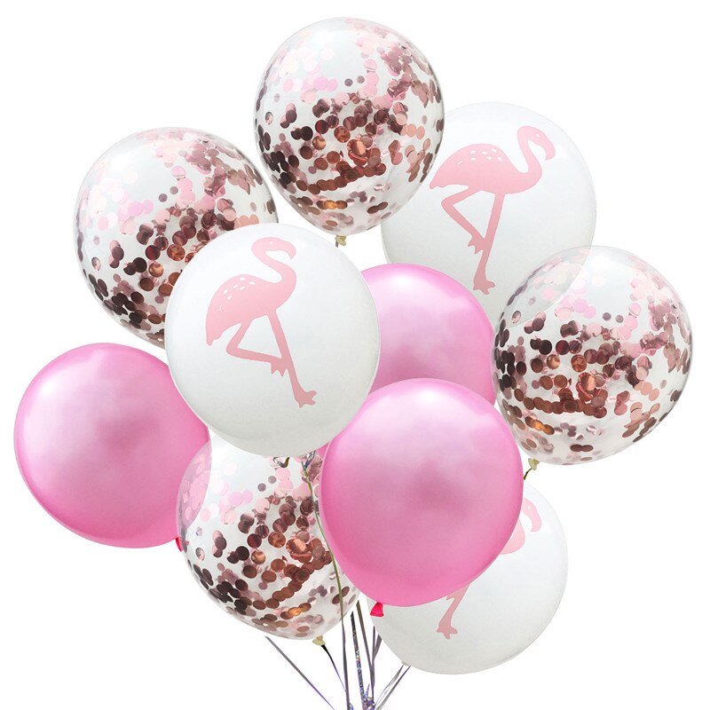 10pcs Rose Gold Baloons Confetti Balloon Flamingo ... – Vicedeal
