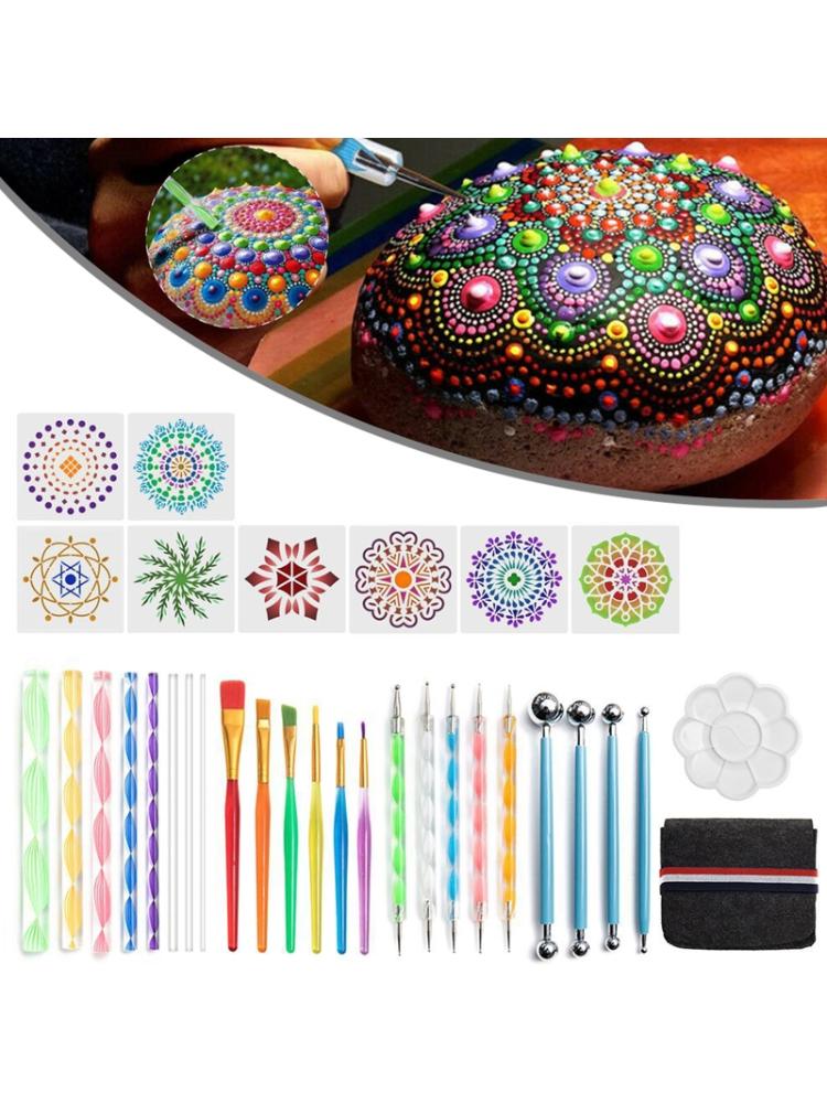 32 stk/sæt mandala dotting tools kit til maling af... – Grandado