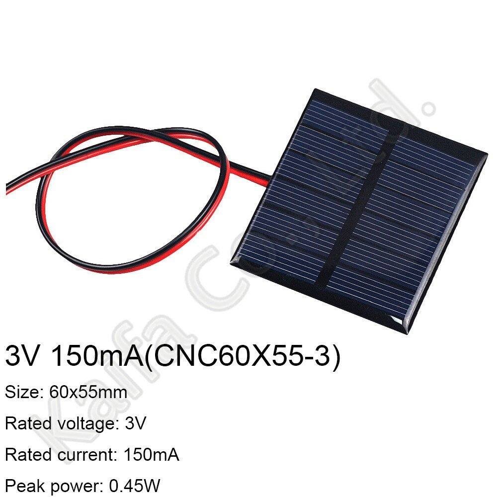 1PCS 3V 150mA 0.45W Solar Panel With 30CM Wire Min... – Vicedeal