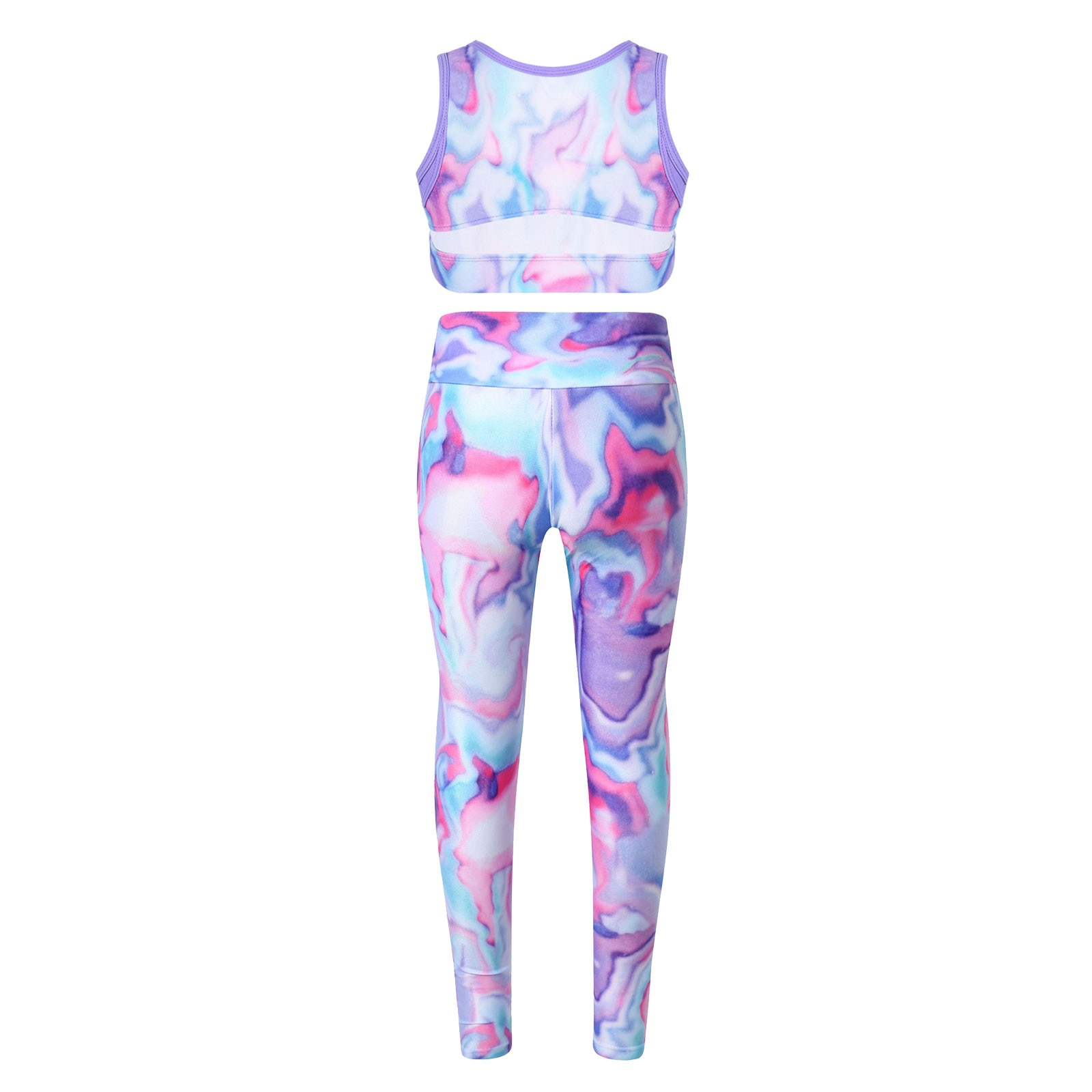 Colorful Kids Girls Stretchy Sport Suits Workout G... – Vicedeal