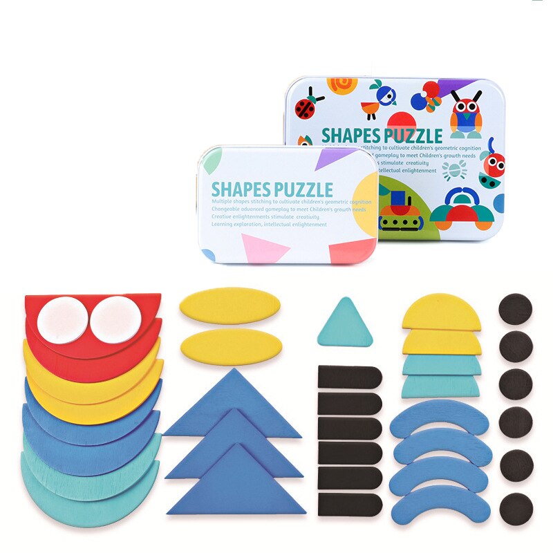 3D Puzzle Board Children Wooden Toys Kids Cognitiv... – Grandado