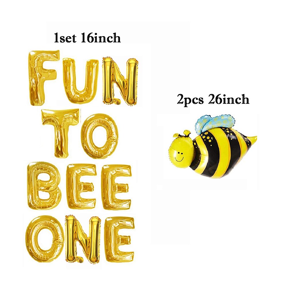 3pcs/set Fun to Bee One Balloons First Year Birthd... – Grandado