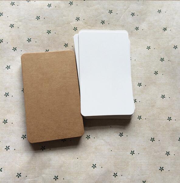 6 x 10cm tomma kraftpapper kort skiss ritning medd... – Vicedeal