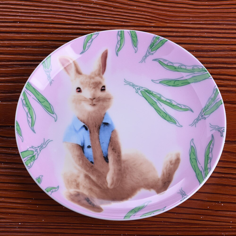 cartoon rabbit dinner plate ceramic tableware Hous... – Grandado