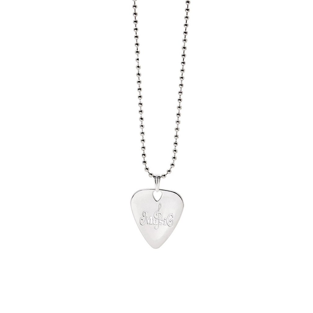GT-26 Zilveren Gitaar Pick Ketting Gitaar Pick Ket... – Grandado
