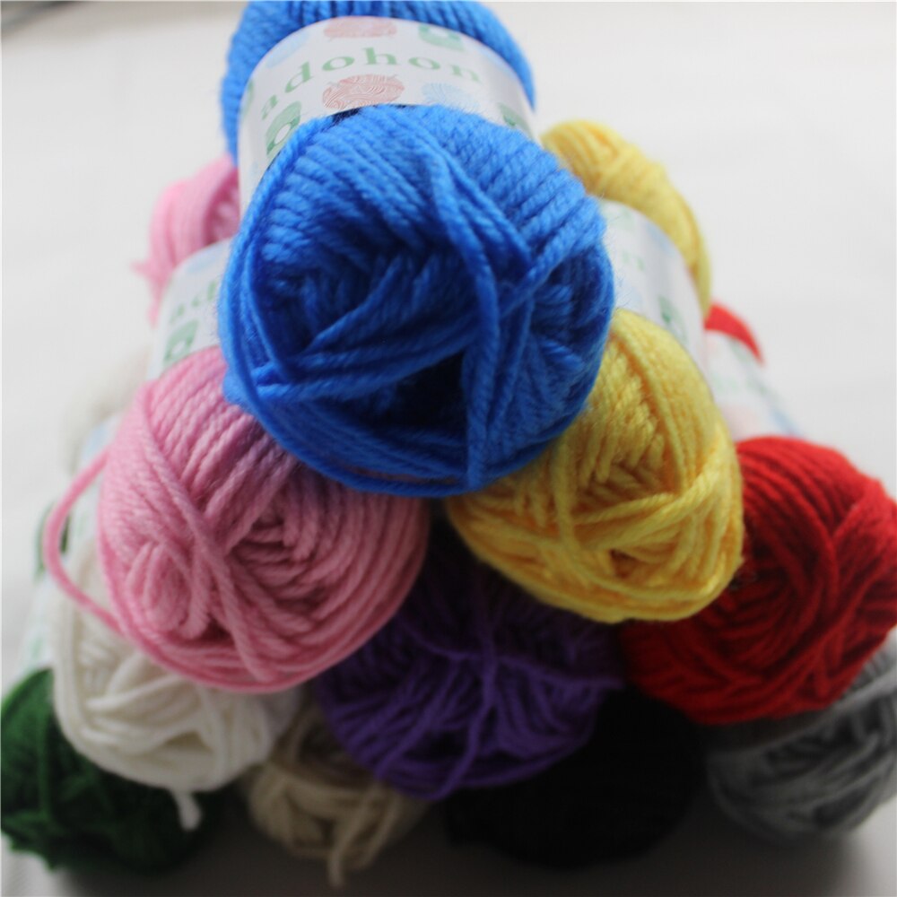 Adohon 25g 43 yard Acrylic Yarn Assorted Colors Sk... – Grandado