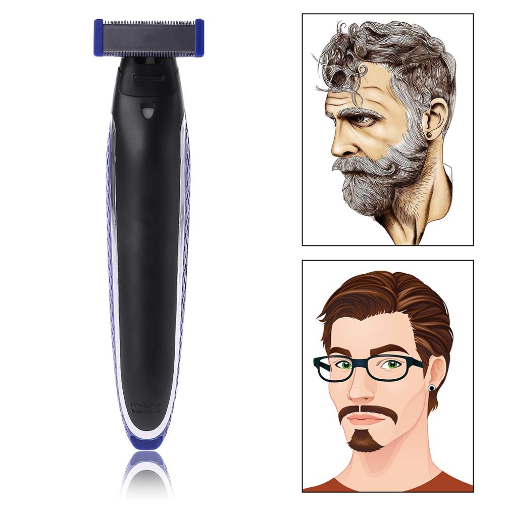 USB Rechargeable Men Edges Razor Nose Hair Trimmer... – Grandado