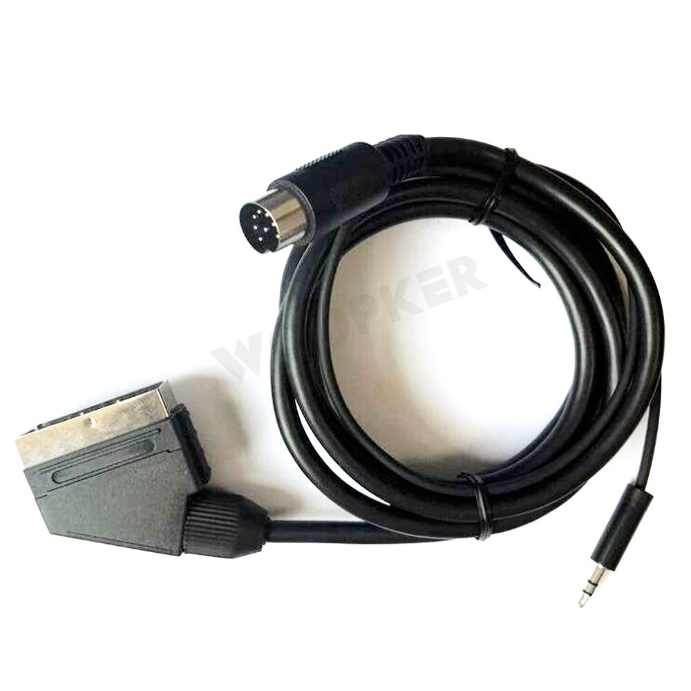 1.8m rgb scart-kabel med 3.5mm lydadaptere til seg... – Grandado