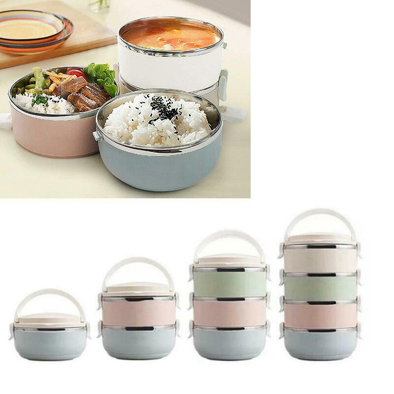 1/2/3/4 Layer Lunch Box Thermal Insulated Food Con... – Vicedeal