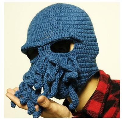 funny winter octopus hat beard knitting hat for me... – Grandado