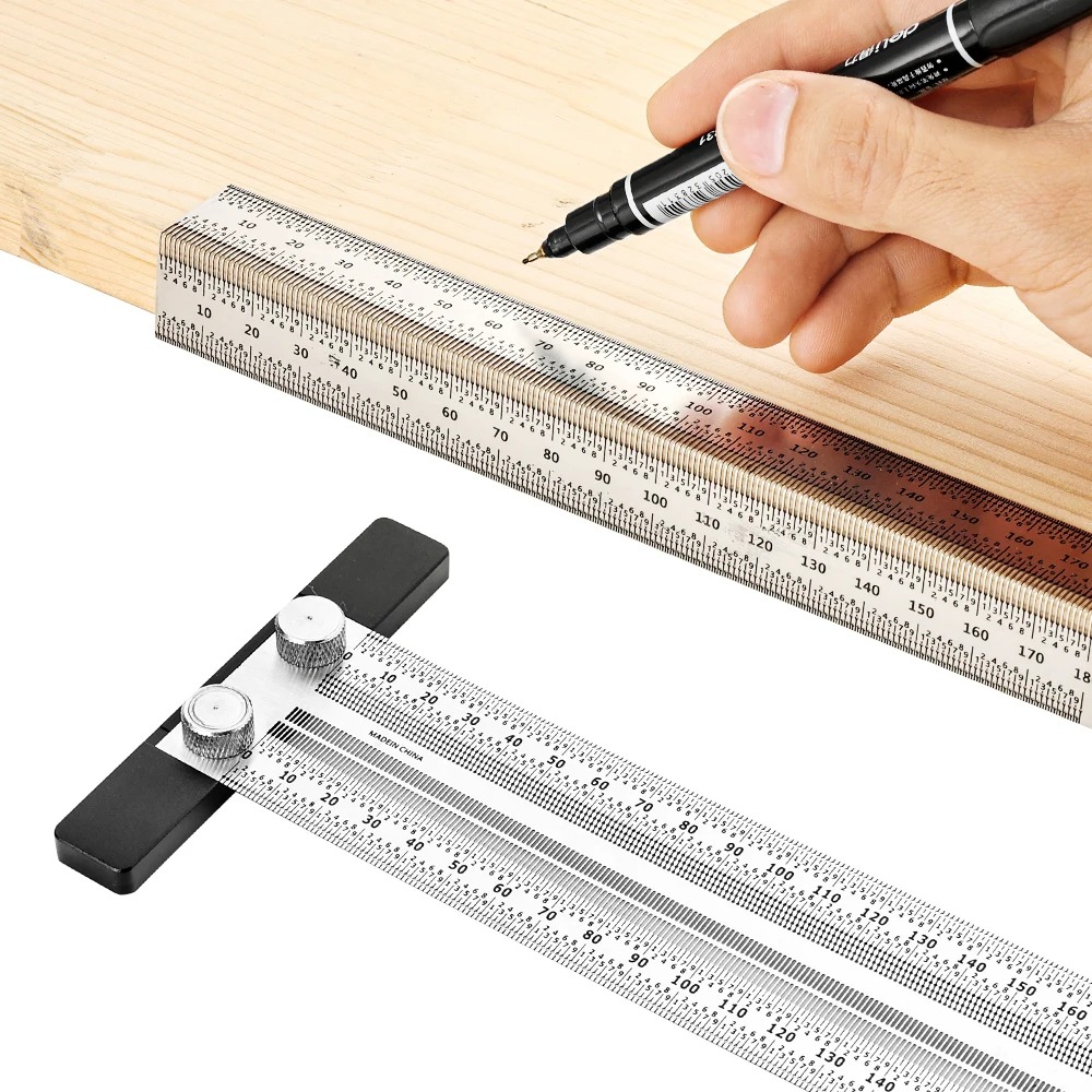 High-precision Scale Ruler T-type Hole Ruler Stain... – Grandado