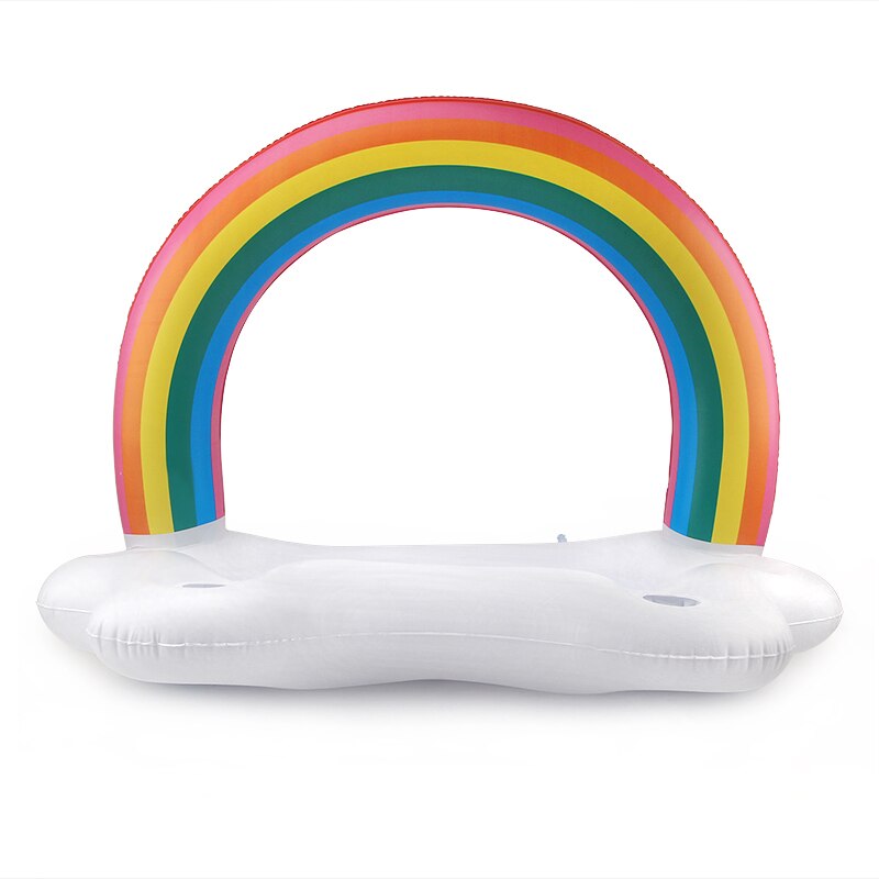 White Clouds Float Inflatable Rainbow Drink Holder... – Grandado