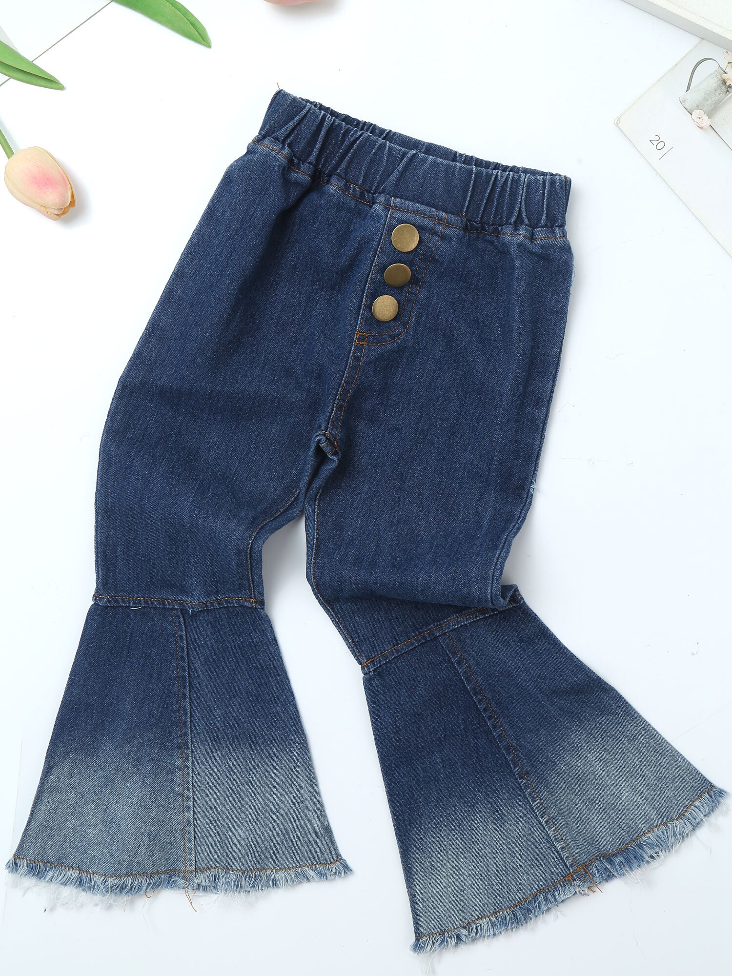 Girls Flared Jeans Spring And Autumn Children Grad... – Grandado