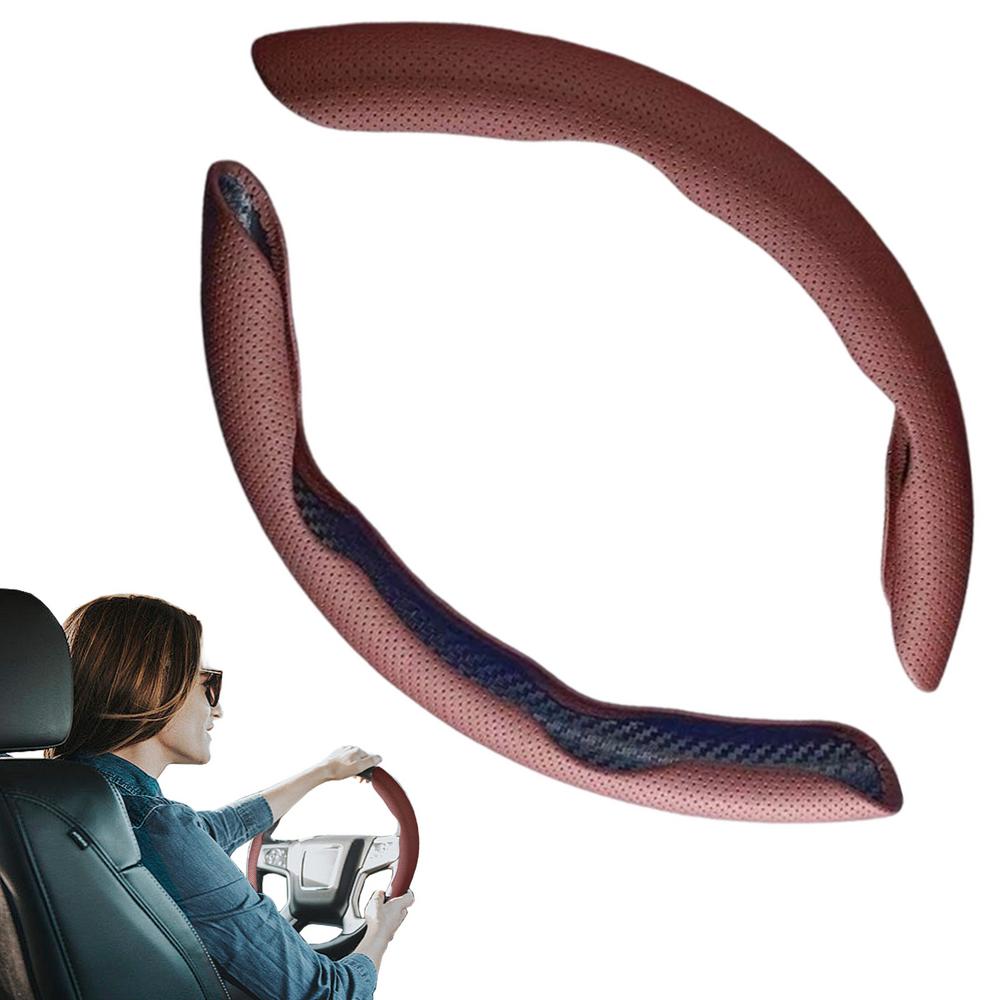 Covers For Steering Wheel Nappa Leather/Carbon Fib... – Grandado