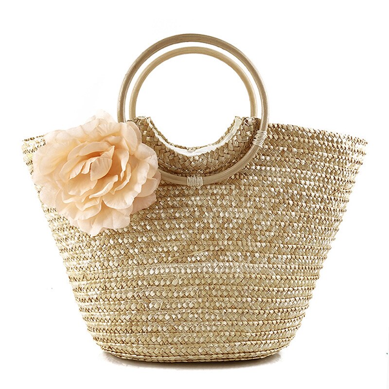 Beach Rattan Straw Polyester Bag Leisure Straw Cra... – Vicedeal