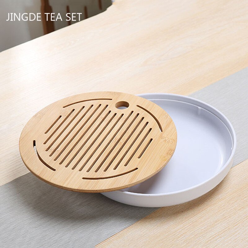 Chinese Tea Room Bamboo Tray Large Small Drainage ... – Grandado