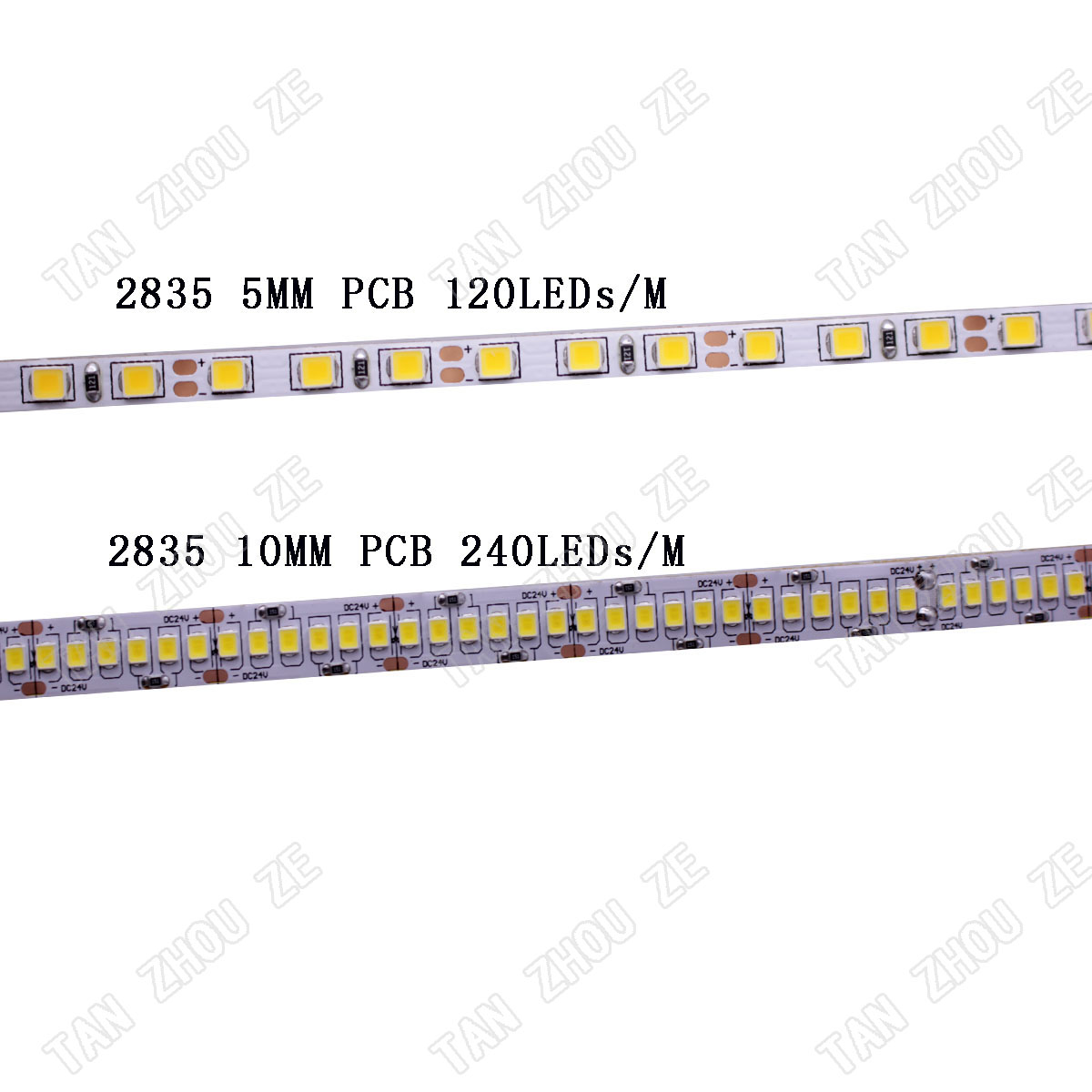 CRI 80 + 5mm 10mm PCB 12V 24V LED strip 2835 120LE... – Vicedeal
