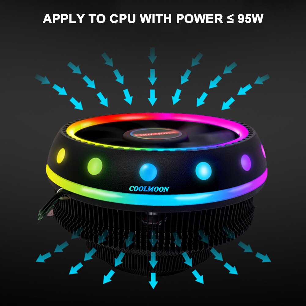 CPU Cooler Cooling Radiator RGB Heat Sink Silent P... – Grandado