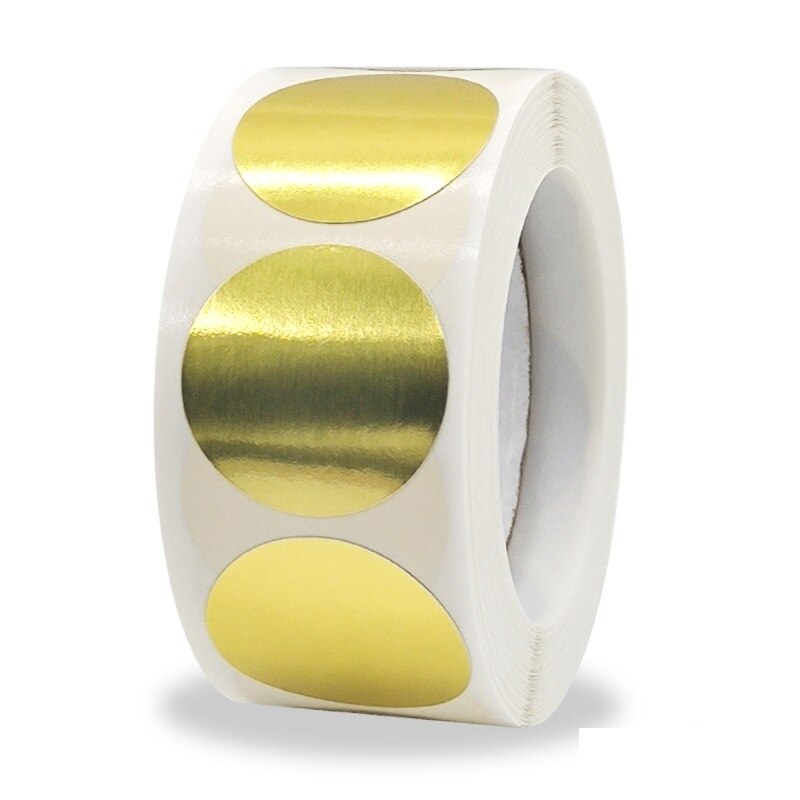 100/500PCS Round Golden Stickers 25mm Blank Seal L... – Grandado