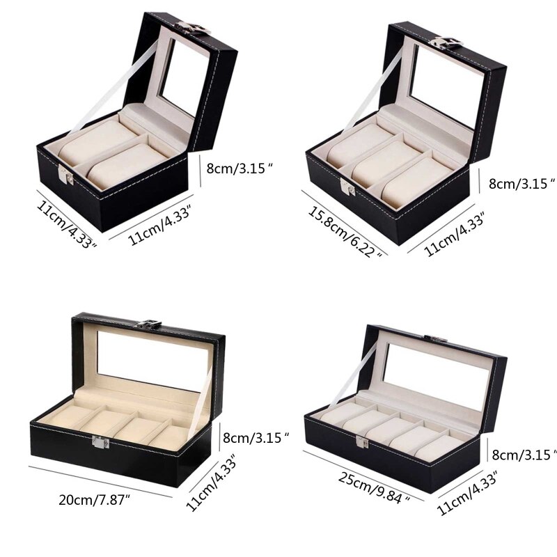 Watch Box Organizer Case Mens Jewelry Display Tray... – Grandado