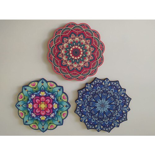 Erbe Home 3'lü Wood Authentic Patterned Trivet... – Grandado