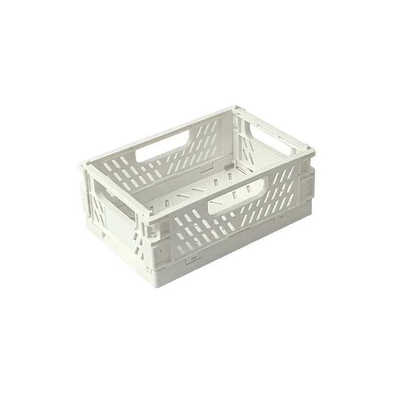 Plastic Foldable Storage Crate Folding Box Basket ... – Grandado