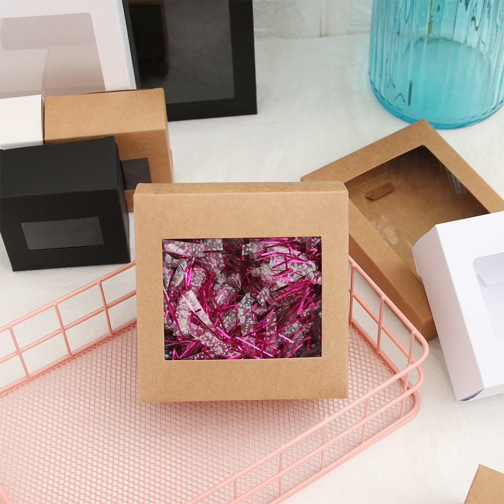 10 Pcs DIY Vintage Color Kraft Paper Box Package W... – Grandado